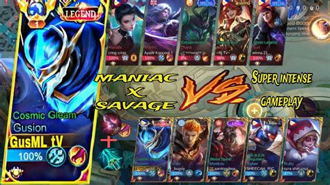 Gusion Maniac X Savage In Solo Rg Intense Gameplay Youtube