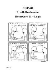Cisp Hw Docx Cisp Erroll Abrahamian Homework Logic