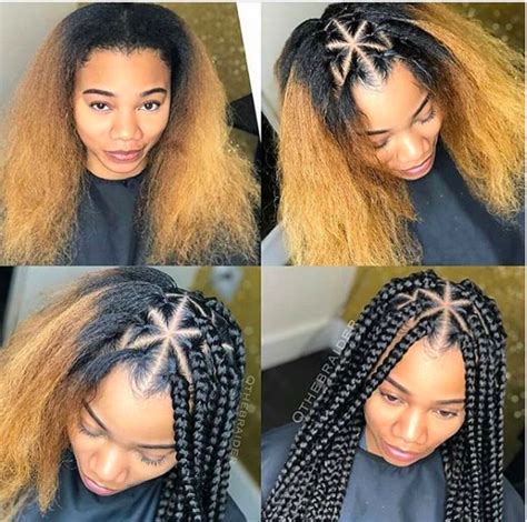 10 Stand Out Ways To Part Your Box Braids Unruly Box Braids Styling