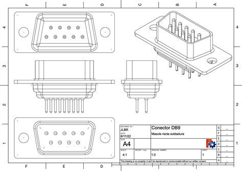 Db9 Male Connector Through Hole 3d Model Turbosquid 1986124