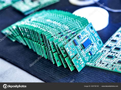 Green System Boards Microchips Transistors Microchip Production Nano