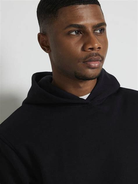River Island Black Essential Loopback Hoodie Very