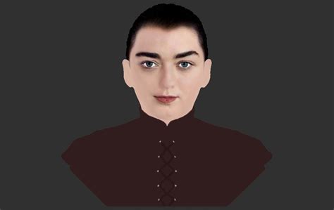 Arya Stark Game Of Thrones Bust Ready For Full Color 3d Printing 3d