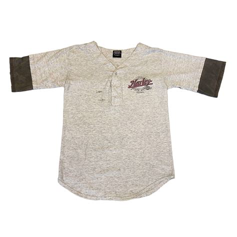 Harley Davidson West Coast Fort Myers Henley Tshirt Gem