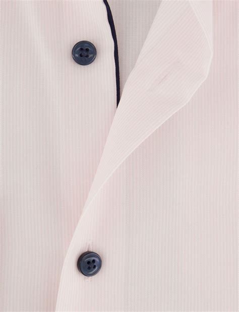 Olymp Overhemd Roze Gestreept Normale Fit Semi Wide Spread Boord
