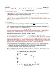 Post Lab Report Guidelines For Acid Base Indicator Analysis Pdf Chem L Spring