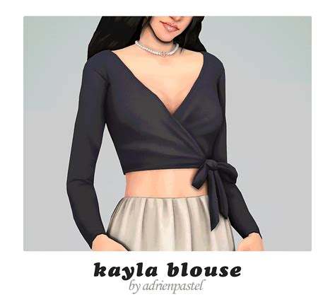 Adrienpastel — 📑 Kayla Blouse · Base Game Compatible 34 Swatches