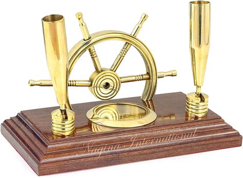 Nagina International Prime Sailors Nautical Brass Pen Holder With