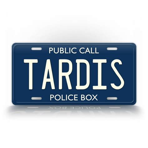 Doctor Who Tardis License Plate Public Call Police Box Auto Tag