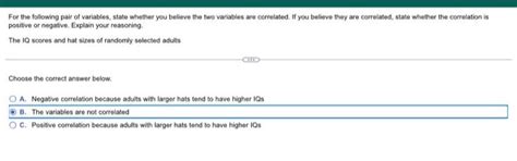 solved for the following pair of variables state whether
