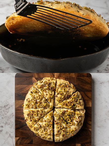 Easy No Knead Olive Rosemary Focaccia With Pistachios Recipe Recipe