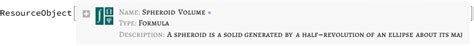 Spheroid Volume Wolfram Formula Repository