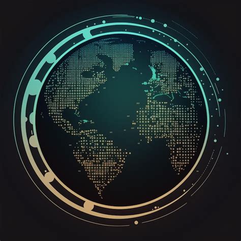 Premium Photo A Graphic Of The Earth With A Yellow Dot That Says