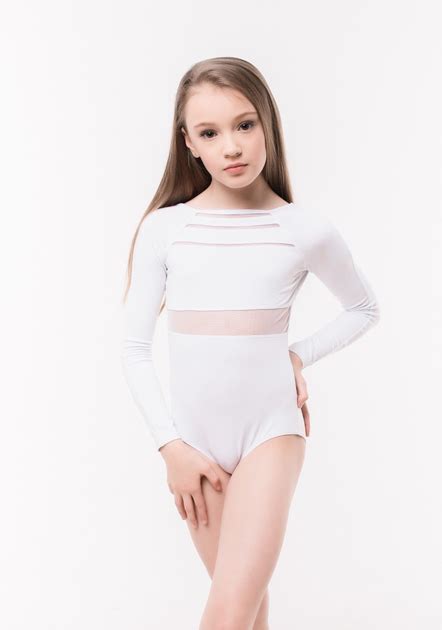 Купальник для гимнастики и хореографии WorldG WHITE BASE-128-134 с ...