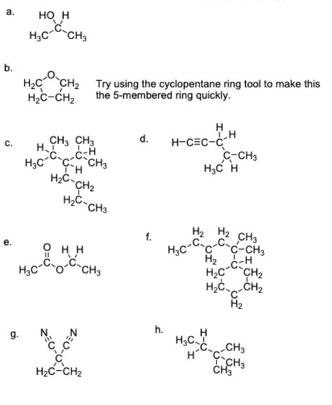 Solved Please Draw The Bond Line Drawing For Each Molecule