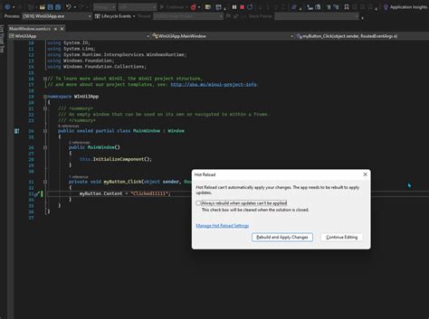 Hot Reload Doesn T Work With WinUI 3 Issue 7043 Microsoft