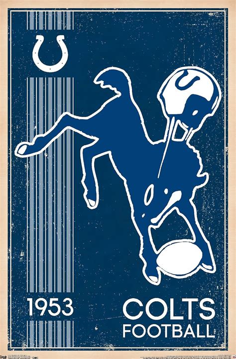 Trends International Nfl Indianapolis Colts Retro Logo 14 Wall Poster