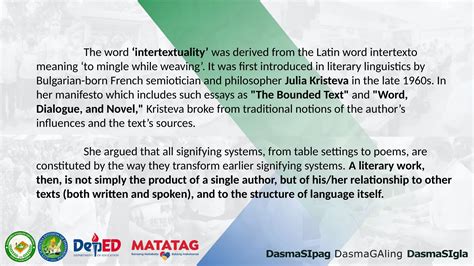 Intertextuality Appropriation Allussion Pptx