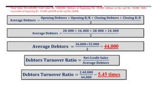 Ratio Analysis Debtors Turnover Ratio PPTX Business Accounting Finance Business