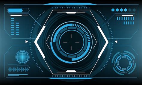 Premium Vector Hud Scifi Interface Screen View Design Virtual Reality Futuristic Technology