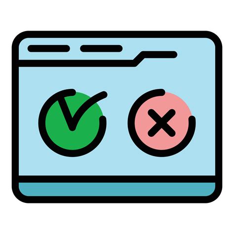Voting Online Icon Color Outline Vector 15064307 Vector Art At Vecteezy