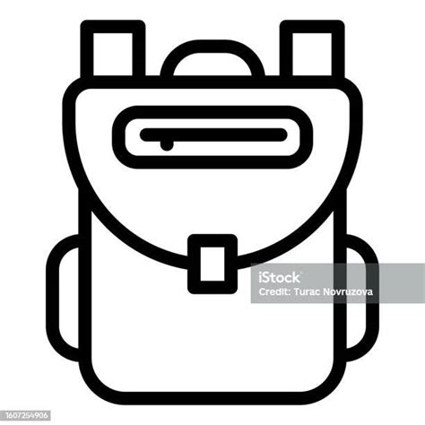 배낭 라인 아이콘 학교 개념으로 돌아가기 흰색 배경에 학교 가방 표지판 개요 스타일의 모바일 개념 웹 디자인의 배낭 아이콘 벡터