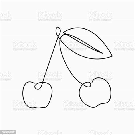체리 한 줄 그리기 연속 라인 과일 손으로 그린 미니멀리스트 일러스트 0명에 대한 스톡 벡터 아트 및 기타 이미지 0명 건강한 식생활 과일 Istock