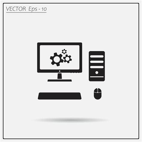 Premium Vector Gadget Setup Computer Setting Symbol Vector