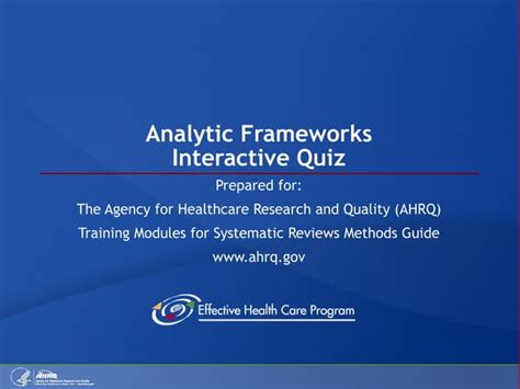 Analytic Frameworks Quiz Ppt