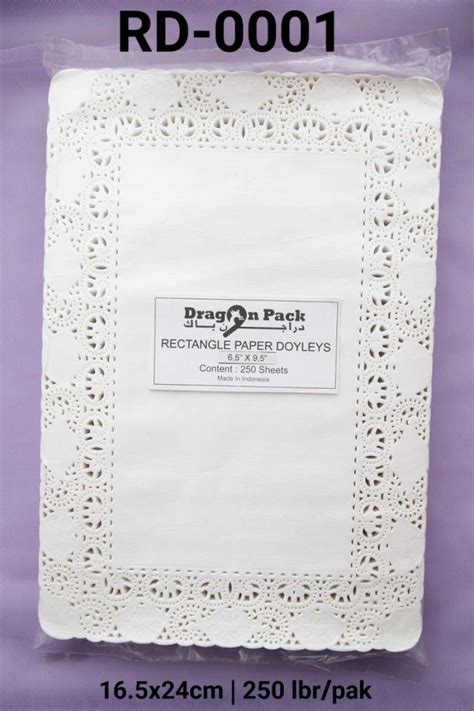 Jual Rd 0001 Paper Doyleys Alas Kue Kertas Renda Persegi Panjang 6 5x9