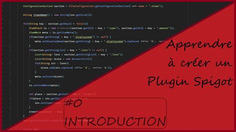 Introduction Apprendre à Créer Un Plugin Minecraft Youtube