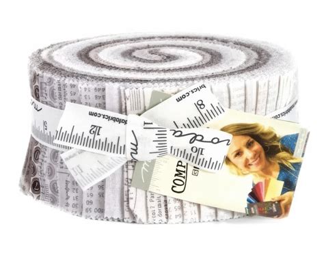 Moda Composition Basic Grey Jelly Roll Cotton 2 5 Strips Retired Print Etsy