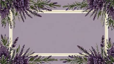 Lavender Flower Frame Border Premium Ai Generated Image