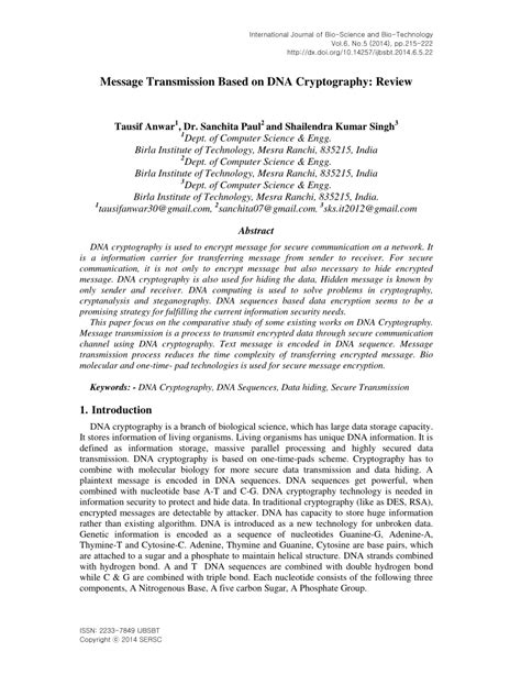 pdf message transmission based on dna cryptography review