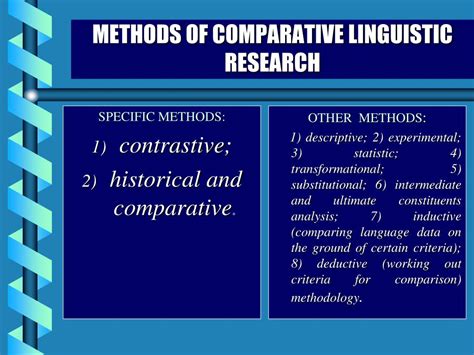 Ppt Essentials Of Comparative Linguistics Powerpoint Presentation