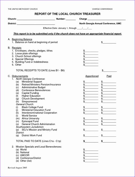 8 Treasurer Report Template Excel Excel Templates