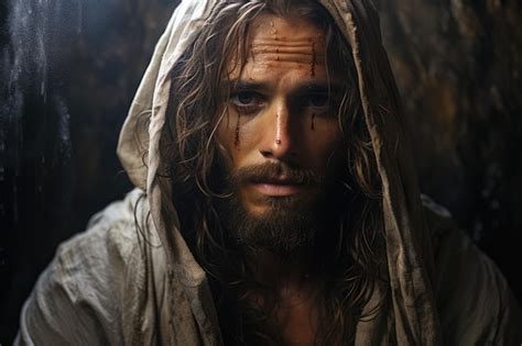 Jésus Christ Portrait Fils De Dieu Photo Premium