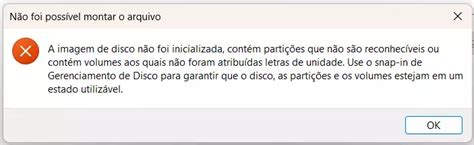 Erro Ao Montar Imagem Iso No Windows 11 Br