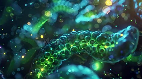 A Fluorescent Microscopy Image Of Cells With The Dna Stained In Bright