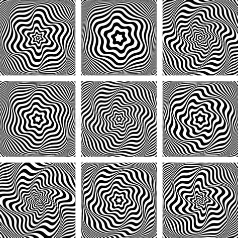 Illusion Of Rotation Movement Abstract Op Art Background Stock Vector