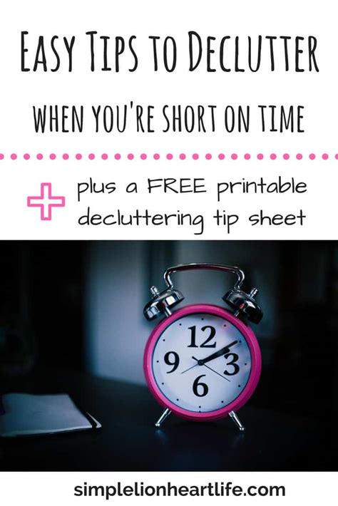 Tips To Declutter When Youre Short On Time Small Actions That Add Up To Big Results Simple
