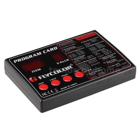 Flycolor Programing Card For Rc Cars Esc Electronic Speed O1w1 Ebay