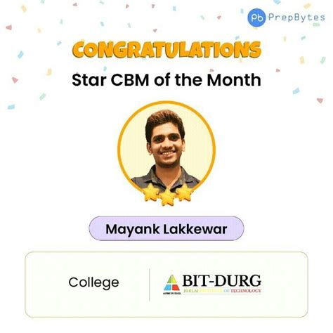 Mayank Satish Lakkewar On Linkedin Cbm Star Thankyou