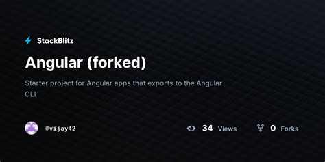 Angular Forked StackBlitz