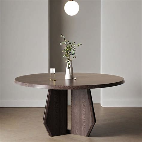 Fan Shaped Angular Solid Wood Dining Table Iffhome