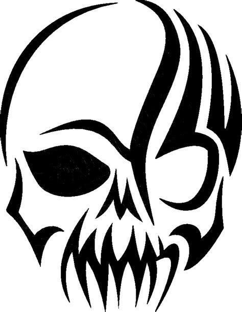 Tribal Skull Drawing ClipArt Best