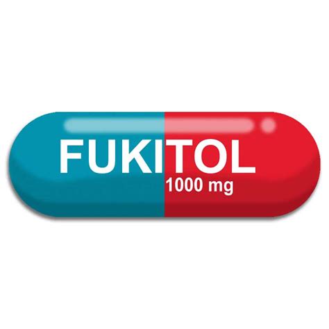 Fukitol Vinyl Sticker Funny Pill Prescription Decal