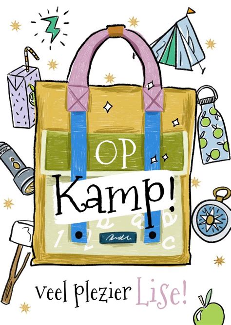 Vrolijke Vakantiekaart Veel Plezier Op Kamp Kaartje2go
