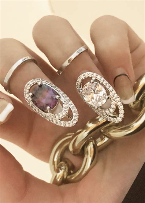 큐빅 메니큐어 포인트 네일 손톱 링 반지 R 0044