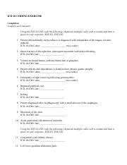 ICD Coding Exercise Complete Statements And Operative Report Course Hero